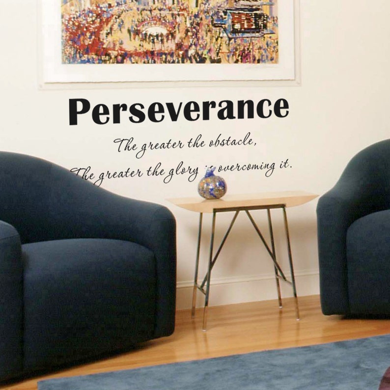 Preseverance Wall Quotes Vinyl Decal Words Inspirational - Etsy