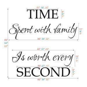 Family Clock Wall Decal Living Room Vinyl Decor Vinyl Family Wall ...
