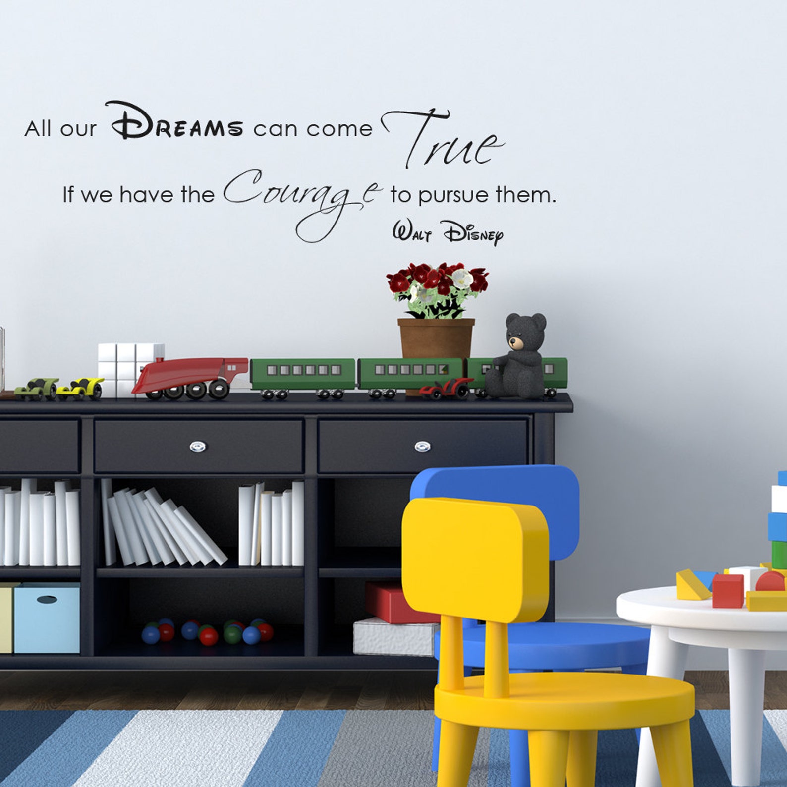 Pursue Your Dream Inspirational Vinyl Quotes Disney Wall - Etsy