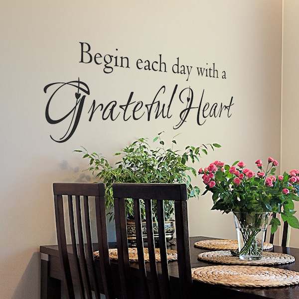 Begin Each Day With a Grateful Heart - Etsy