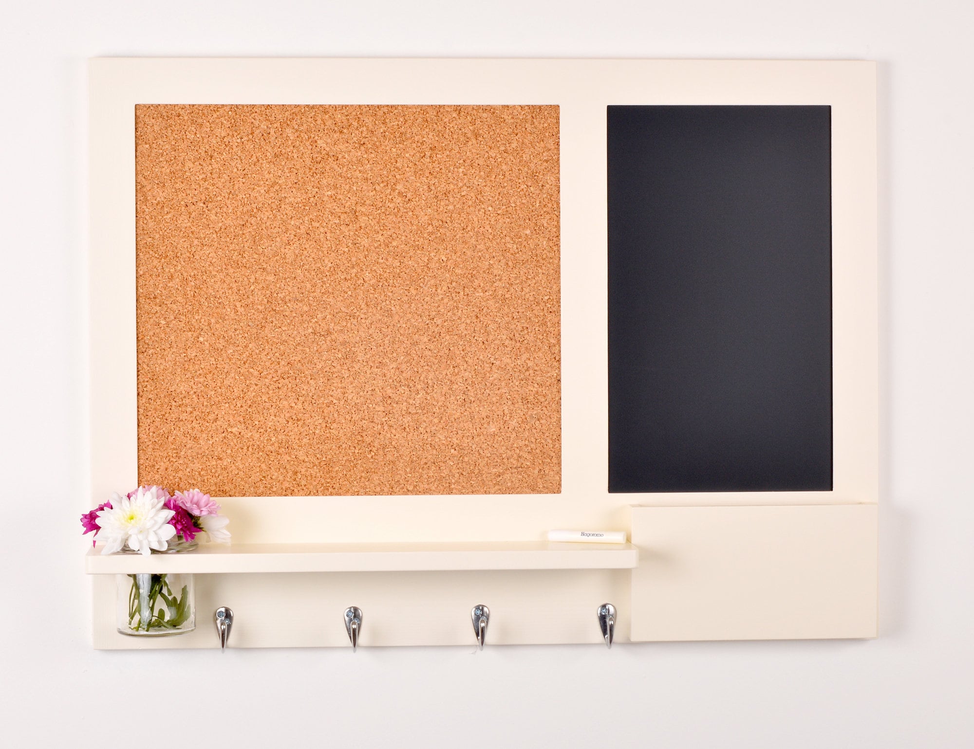 Chalkboard Pin Board Combo Organiser in Cream - Etsy UK