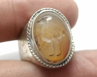 Ostrich Signet Ring - Etsy