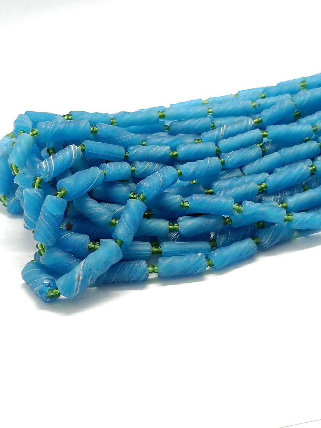 Genuine Antique Ancient Old Roman Glass Blue Tube Cylinder Pipe Beads 1 ...