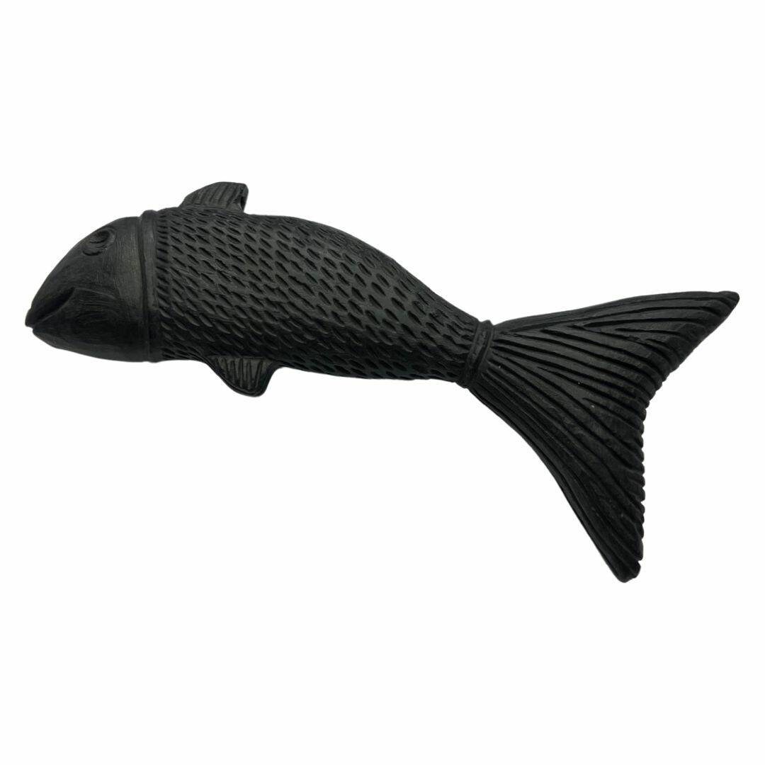 Rare Unique Antique Ancient Black Stone Fish Engraved Carved Statue ...