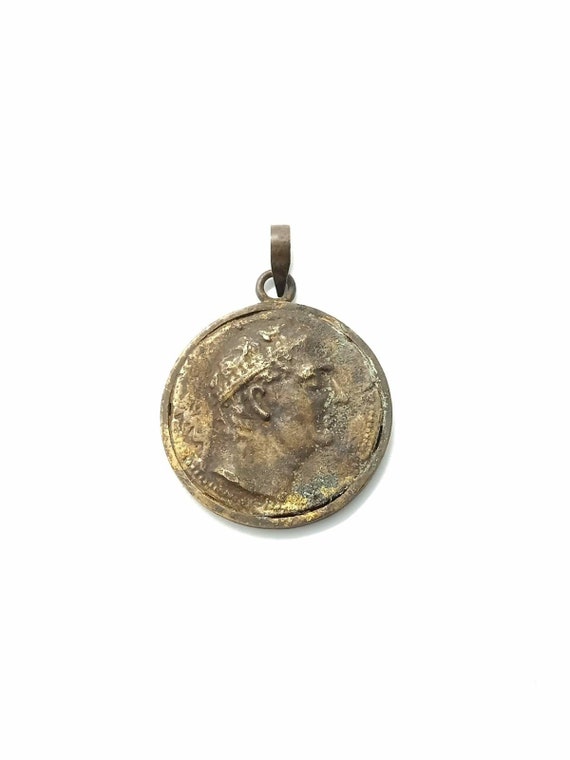 Rare Unique Roman Greek Brass Intaglio Engraved Round… - Gem