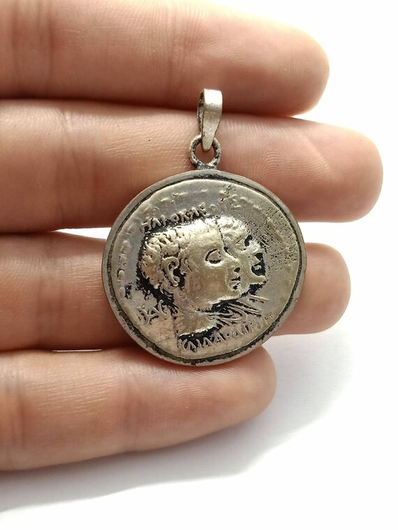 Rare Unique Roman Greek Silver Plated Intaglio Engrav… - Gem