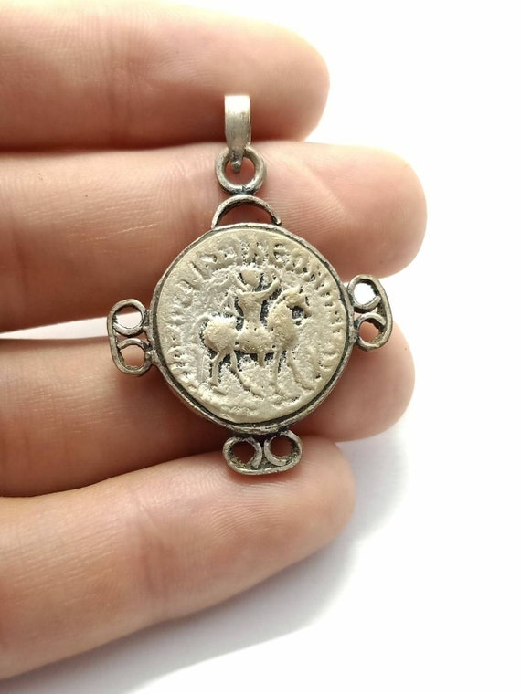 Rare Unique Roman Greek Silver Plated Intaglio Engrav… - Gem
