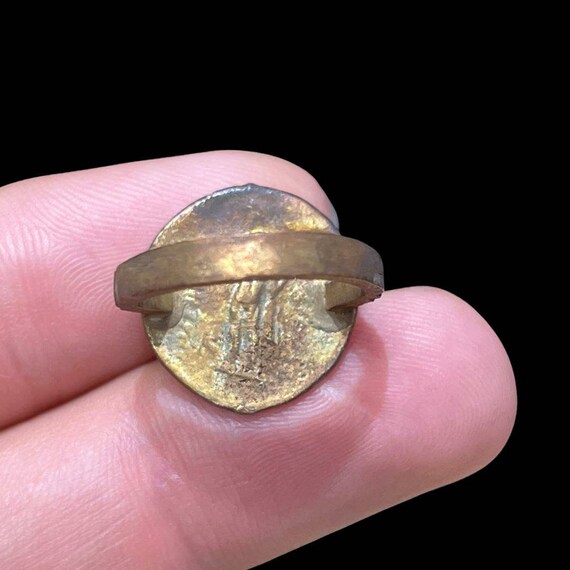 Rare Unique Roman Greek Brass Signet Intaglio Engrave… - Gem