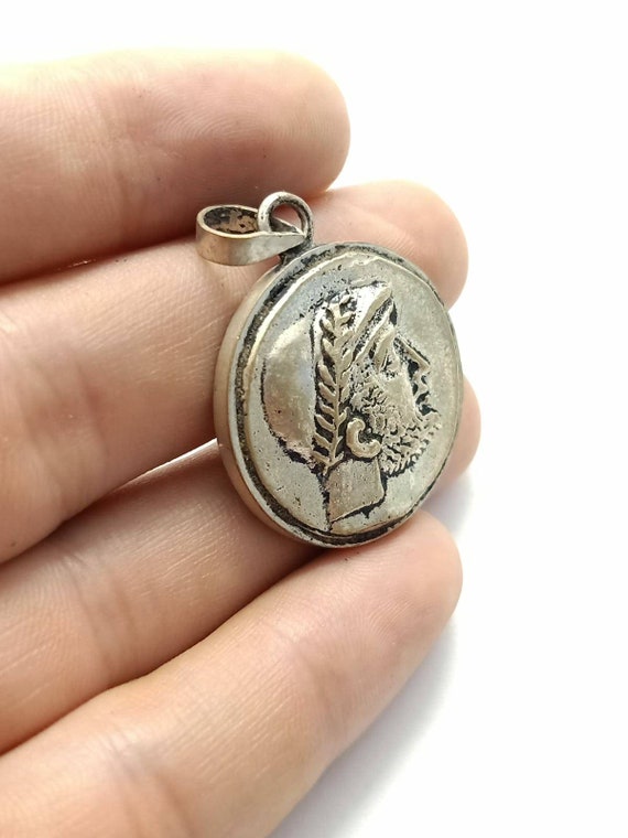 Rare Unique Roman Greek Silver Plated Intaglio Engrav… - Gem