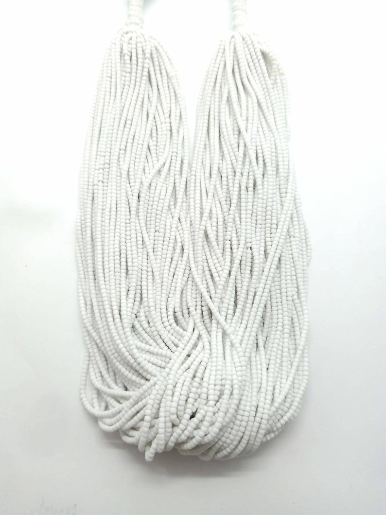 Afghan Tiny Seed Small Heishi White Glass String Strand 2mm. | Etsy