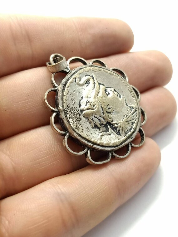 Rare Unique Roman Greek Silver Plated Intaglio Engrav… - Gem