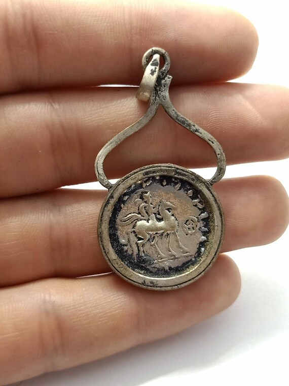 Rare Unique Roman Greek Silver Plated Intaglio Engrav… - Gem