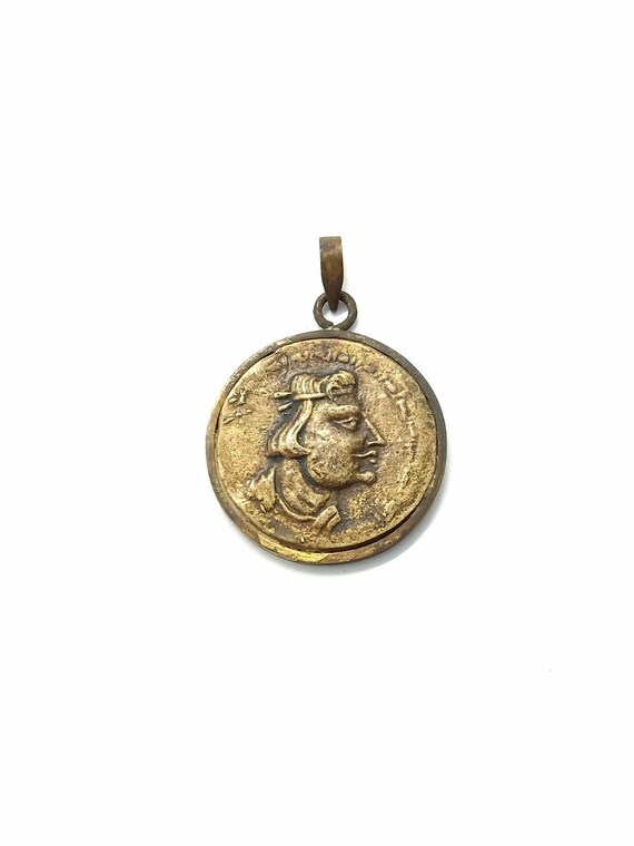 Rare Unique Roman Greek Brass Intaglio Engraved Round… - Gem