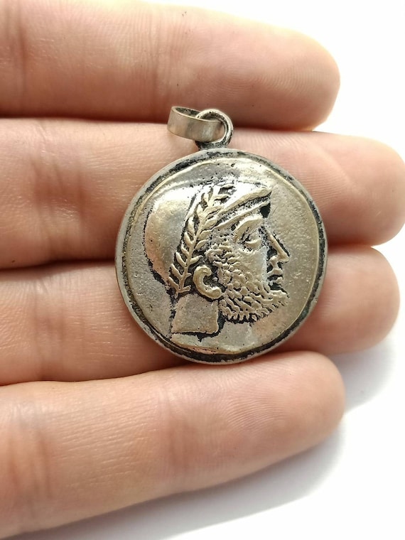 Rare Unique Roman Greek Silver Plated Intaglio Engrav… - Gem