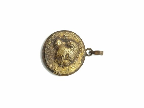 Rare Unique Roman Greek Brass Intaglio Engraved Round… - Gem