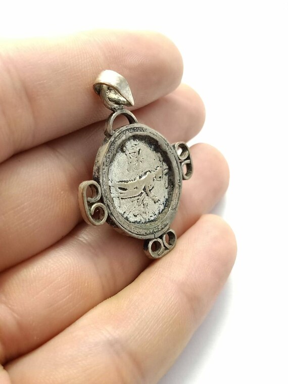 Rare Unique Roman Greek Silver Plated Intaglio Engrav… - Gem