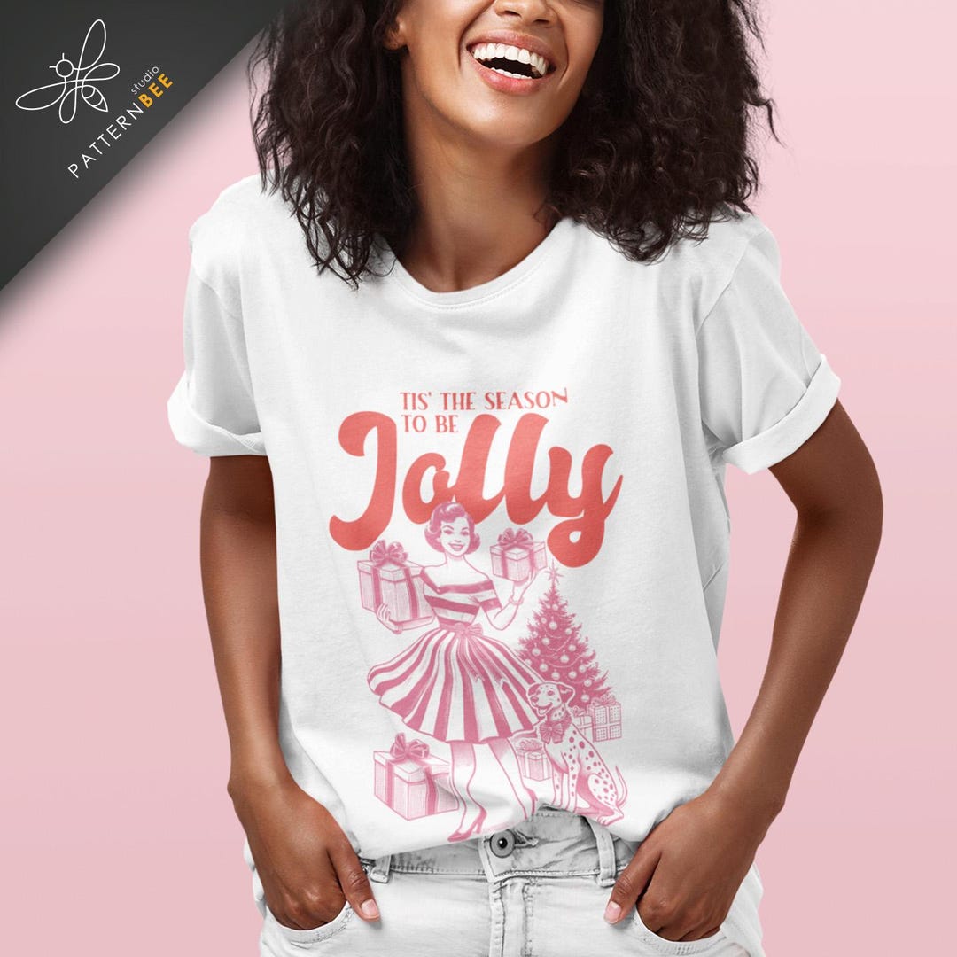 T-shirt Vintage Woman With Gifts, Retro Gifted Lady T-shirt, Pin up ...