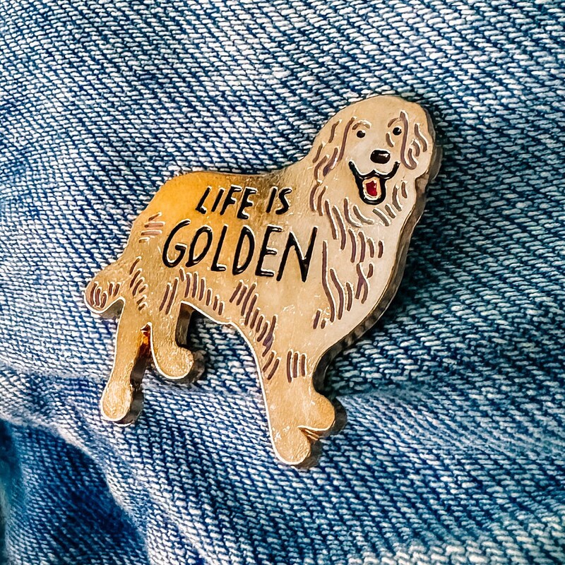 Golden Pin - Etsy