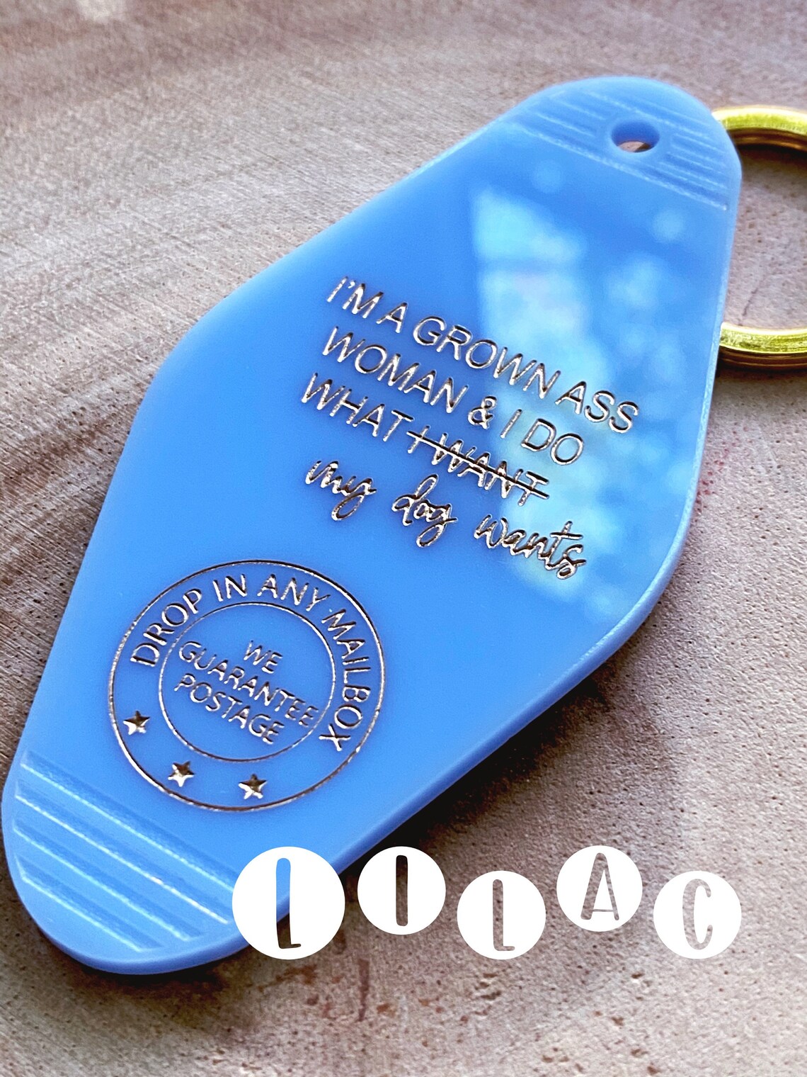 Custom Retro Motel Key Fob YOUR CUSTOM TEXT | Etsy