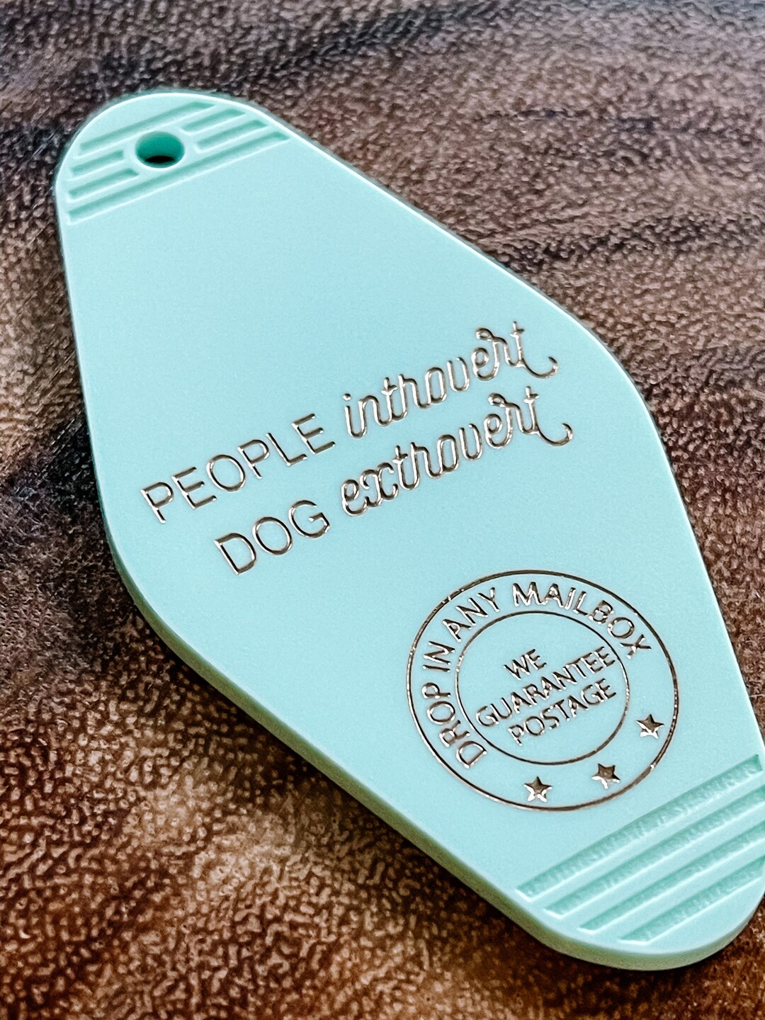 Retro Motel Key Fob, People Introvert Dog Extrovert, Dog Lover Keychain ...