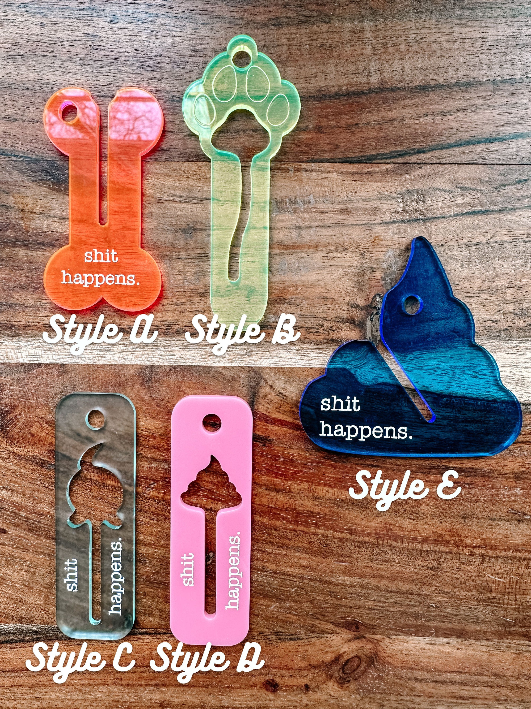 Acrylic Poop Loop | Hands Free Poop Carrier | Poop Bag Holder - Etsy