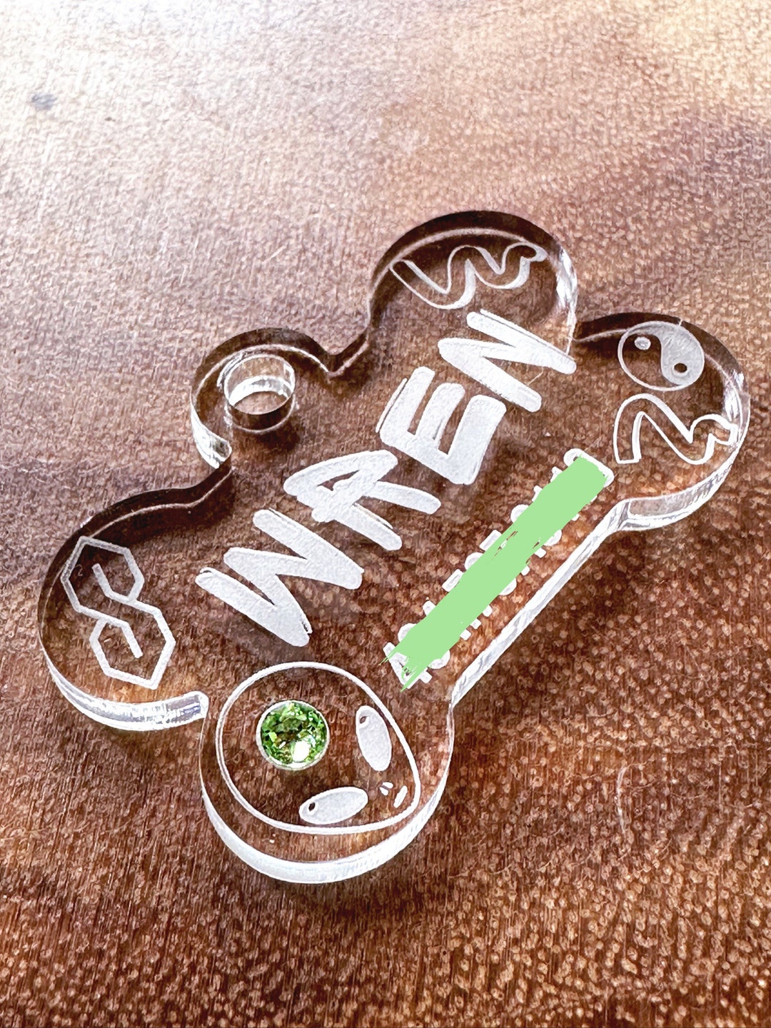 Personalized 90s Themed Acrylic Dog Tag With Custom Name and Contact ...
