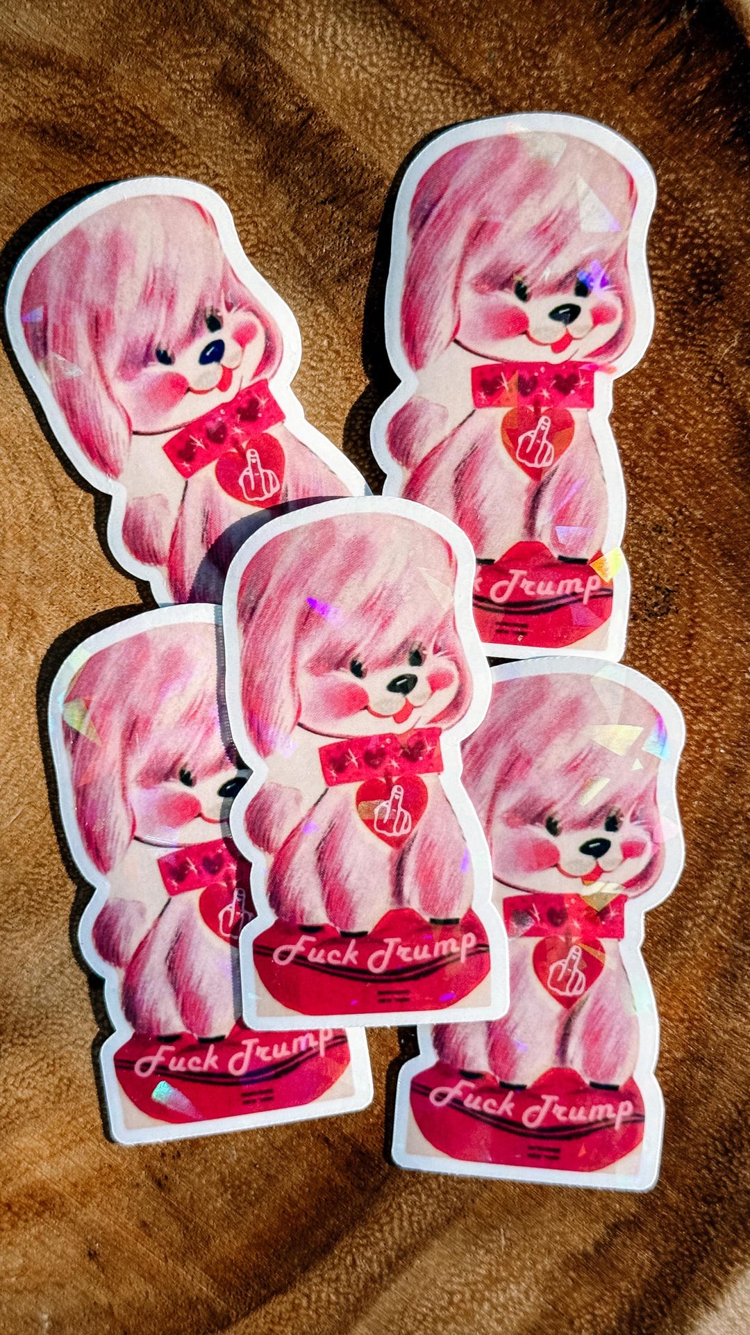 F*ck Trump Vintage Pink Poodle Sticker, Feminist Sticker, Political ...