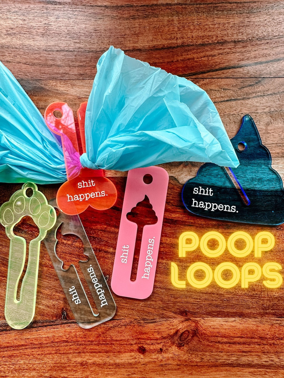 Acrylic Poop Loop | Hands Free Poop Carrier | Poop Bag Holder - Etsy