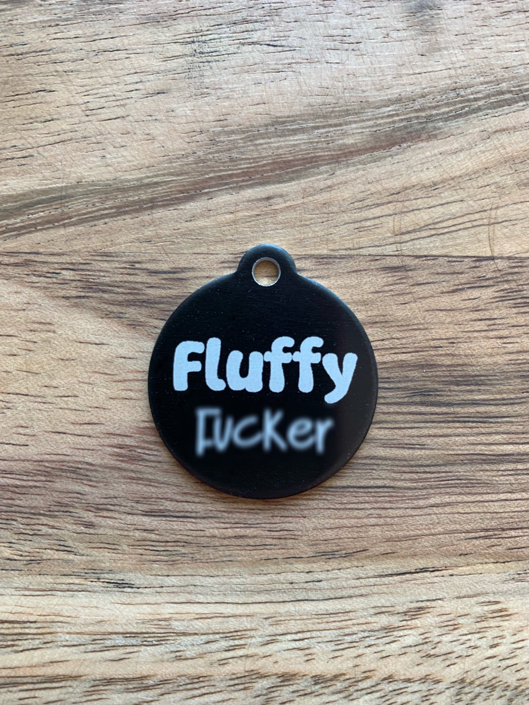 Custom Funny Pet Tag, Fluffy F*cker, Laser Engraved Dog Tag, Multiple ...