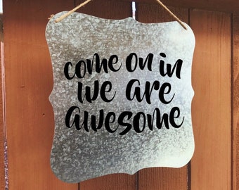 Awesome Door Sign - Etsy