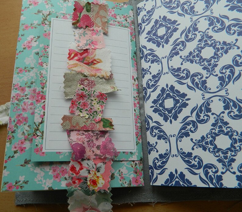 3 Fabric Snippet Strips, Pink Scrap Fabric Embellishments Junk Journals ...
