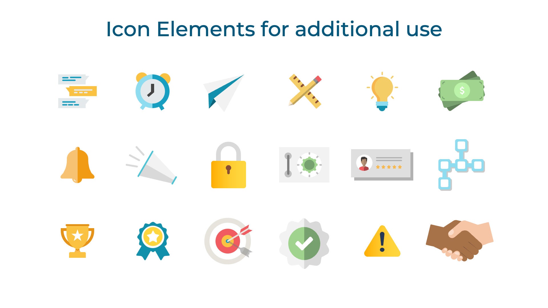 Custom Powerpoint-specific Recolorable Icons, Starter Icons, Powerpoint ...