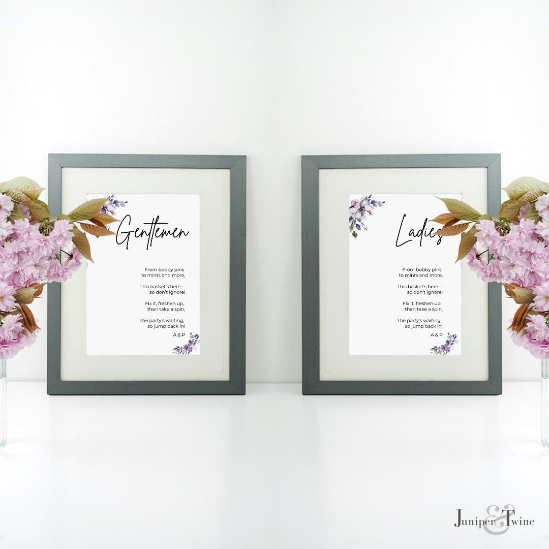 Editable Wedding Restroom Sign Template, Minimalist Event Bathroom Sign ...