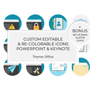 Custom Powerpoint-specific Recolorable Icons - Office Icons, Powerpoint ...