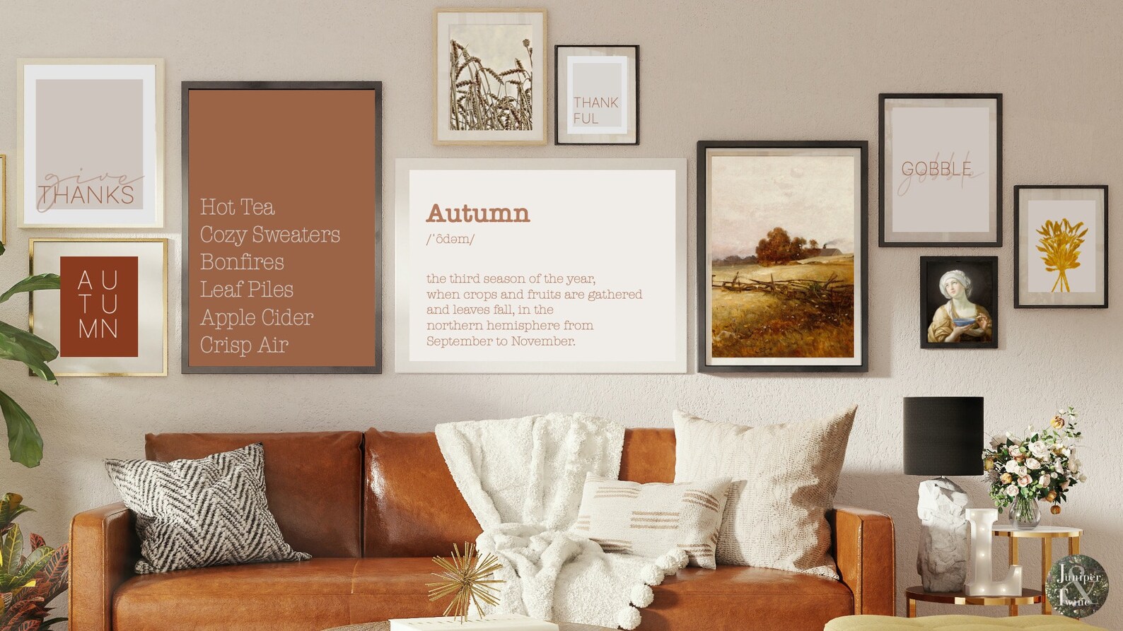 Fall Prints Bundle, Set of 40, Autumnal Printable Art, Pumpkin ...