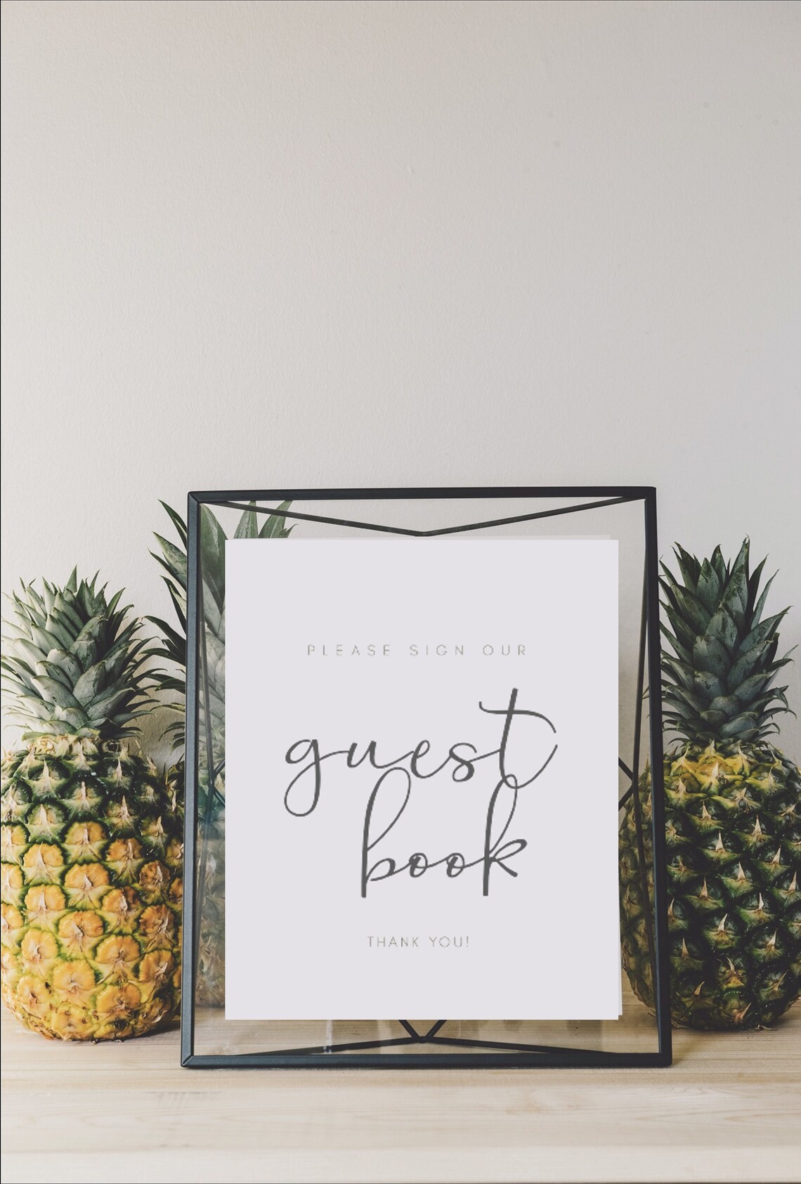Wedding Guest Book Printable Digital File Modern Minimalist | Etsy