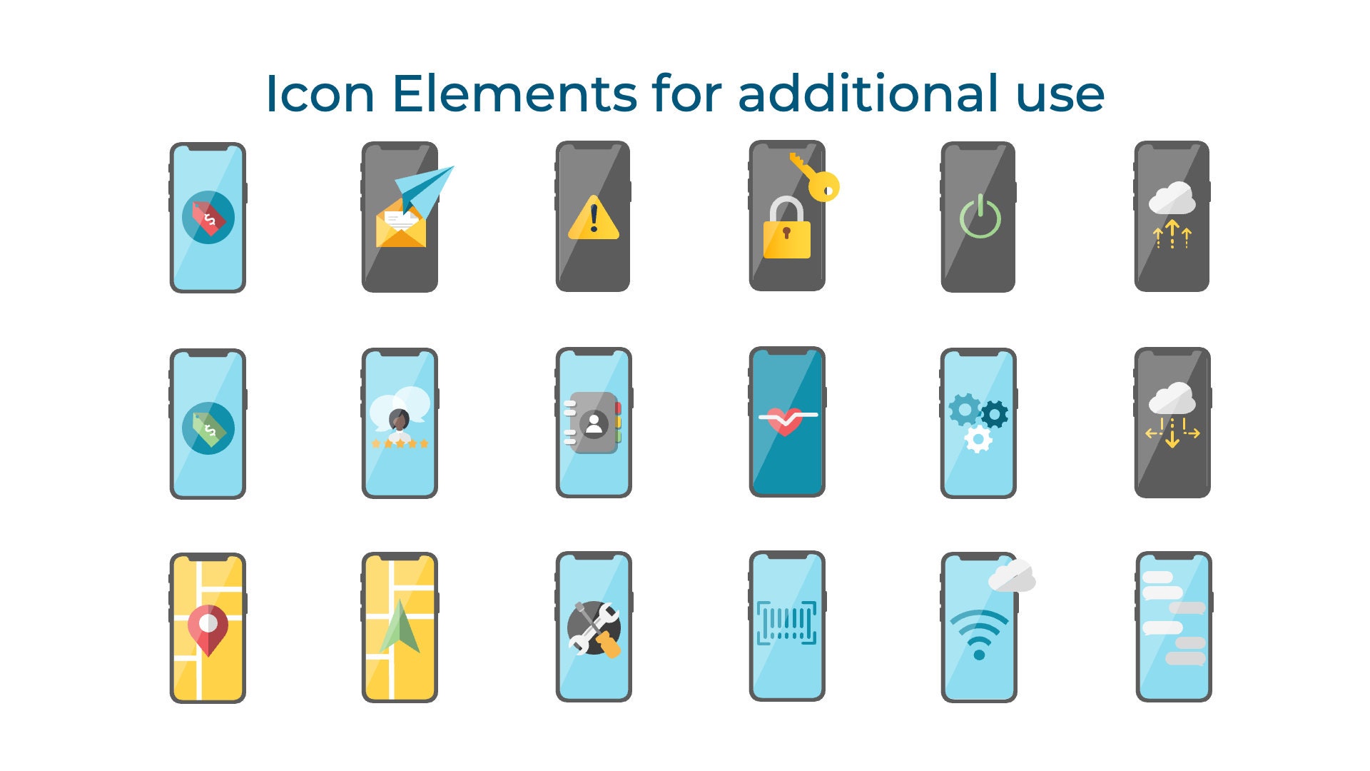 Custom Powerpoint-specific Recolorable Icons, Phone App Icons ...