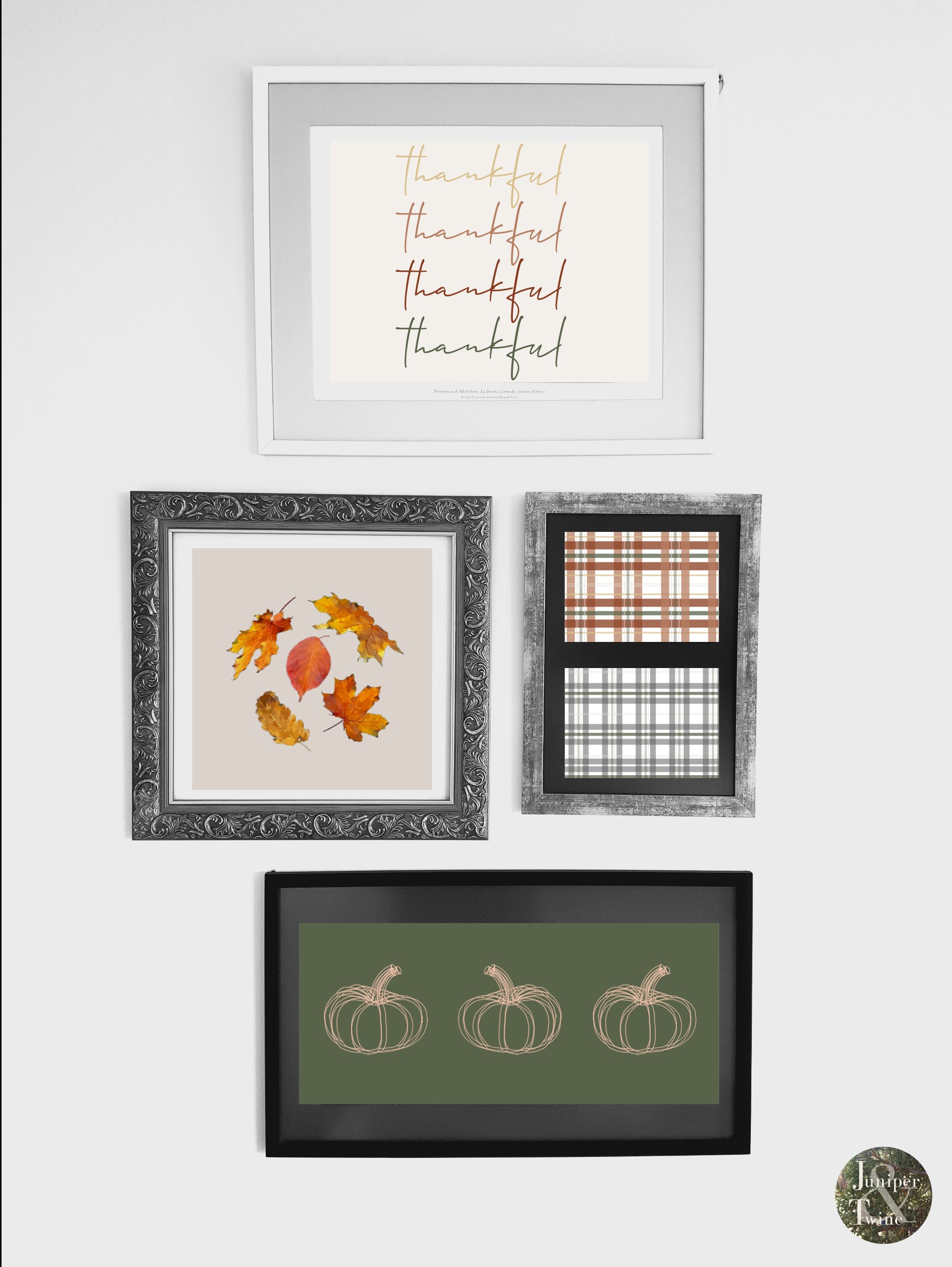 Fall Prints Bundle, Set of 40, Autumnal Printable Art, Pumpkin ...