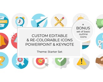 Custom Powerpoint-specific Recolorable Icons, Phone App Icons ...