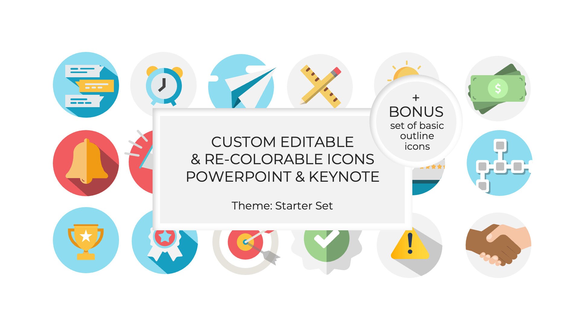 Custom Powerpoint-specific Recolorable Icons, Starter Icons, Powerpoint ...