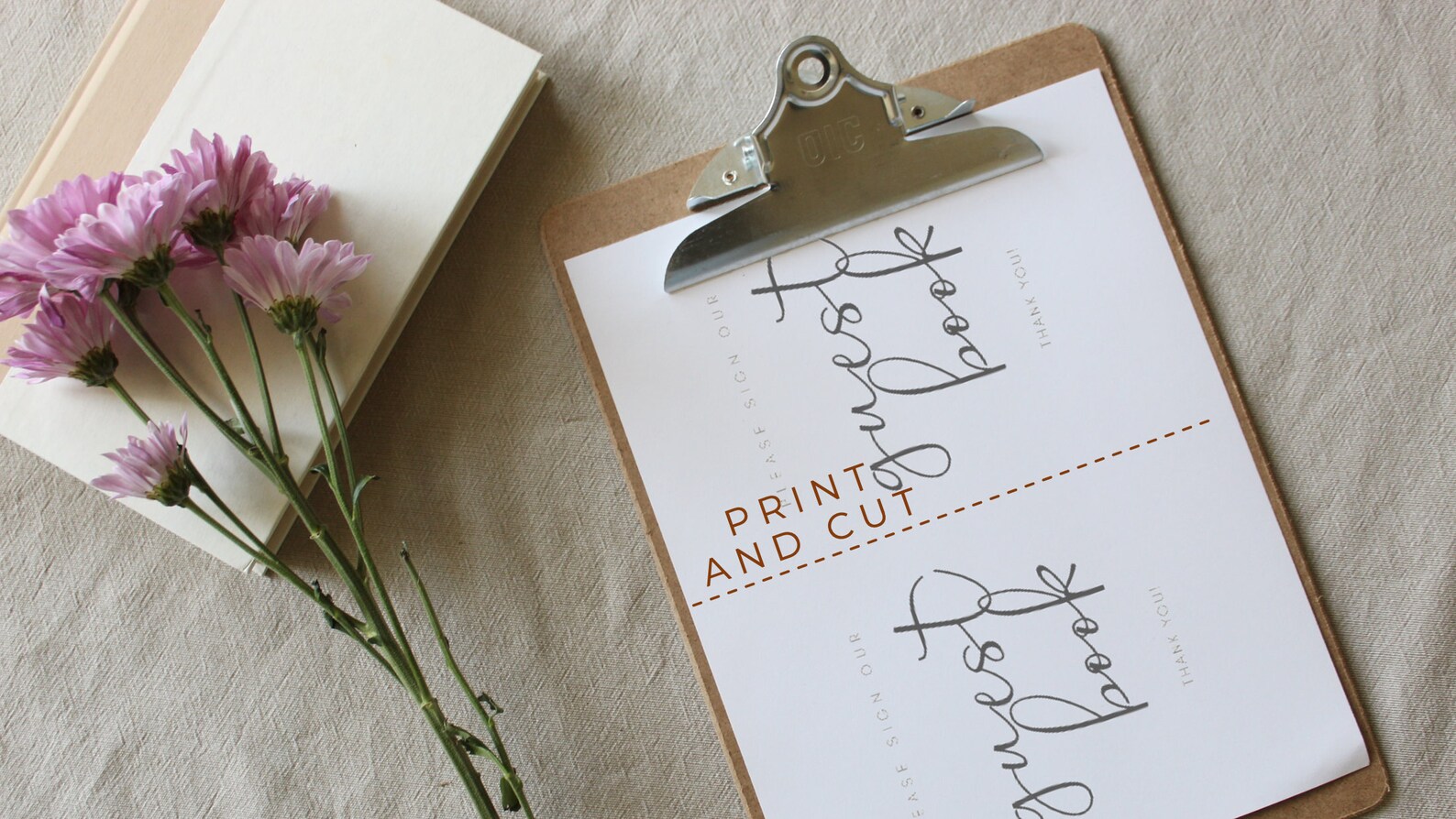 Wedding Guest Book Printable Digital File Modern Minimalist | Etsy