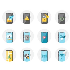 Custom Powerpoint-specific Recolorable Icons, Phone App Icons ...