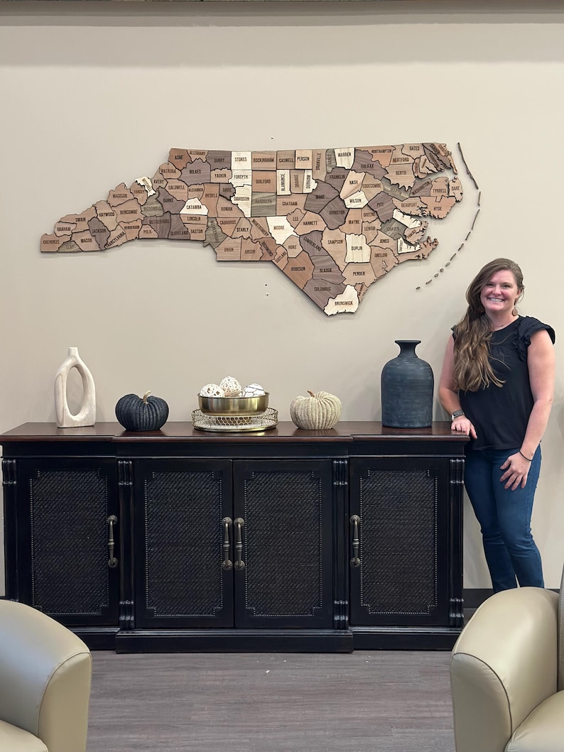 Custom 3D Wooden State Sign With Counties – Personalized Wall Décor - Etsy