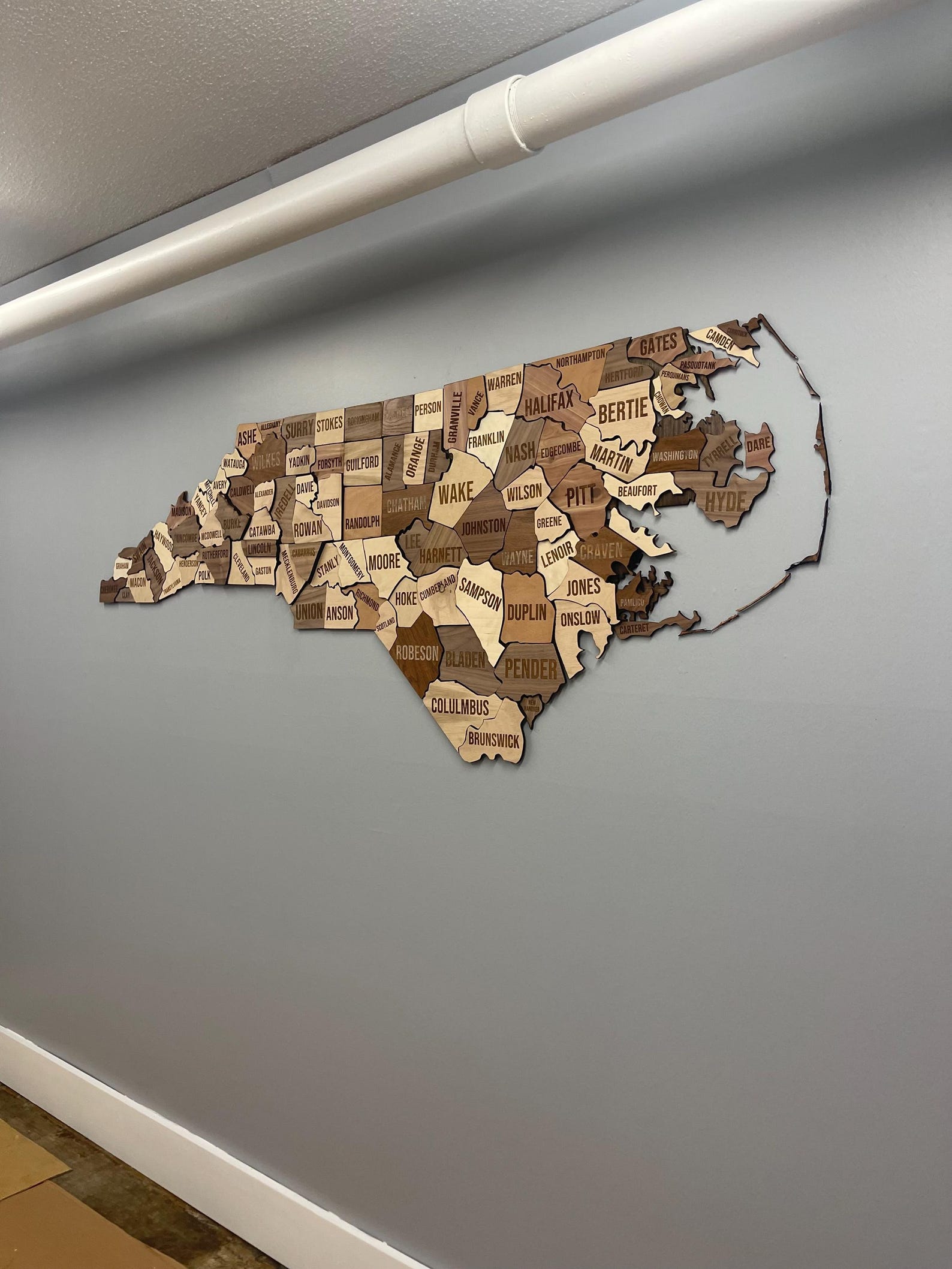 Custom 3D Wooden State Sign With Counties – Personalized Wall Décor - Etsy