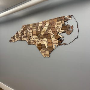 Custom 3D Wooden State Sign With Counties – Personalized Wall Décor - Etsy