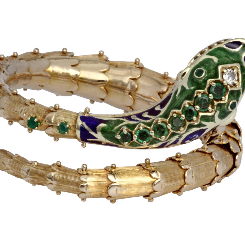 Enamel Snake Ring - Etsy