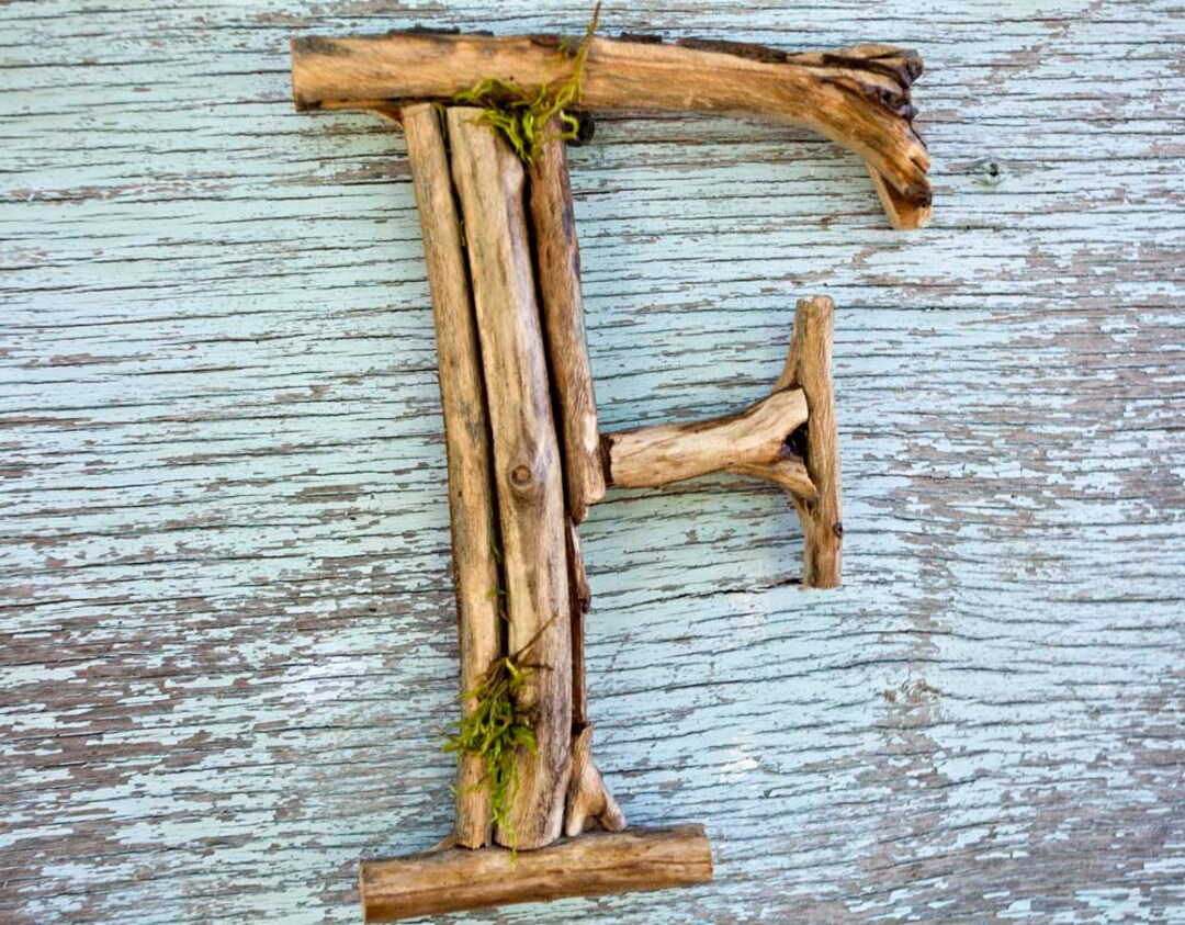 F Driftwood Letters,wooden Wall Letter,rustic Ampersand, Home Art ...
