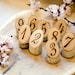 Natural Birch Woodburned Table Numbers Wooden Table Numbers- -10 ...