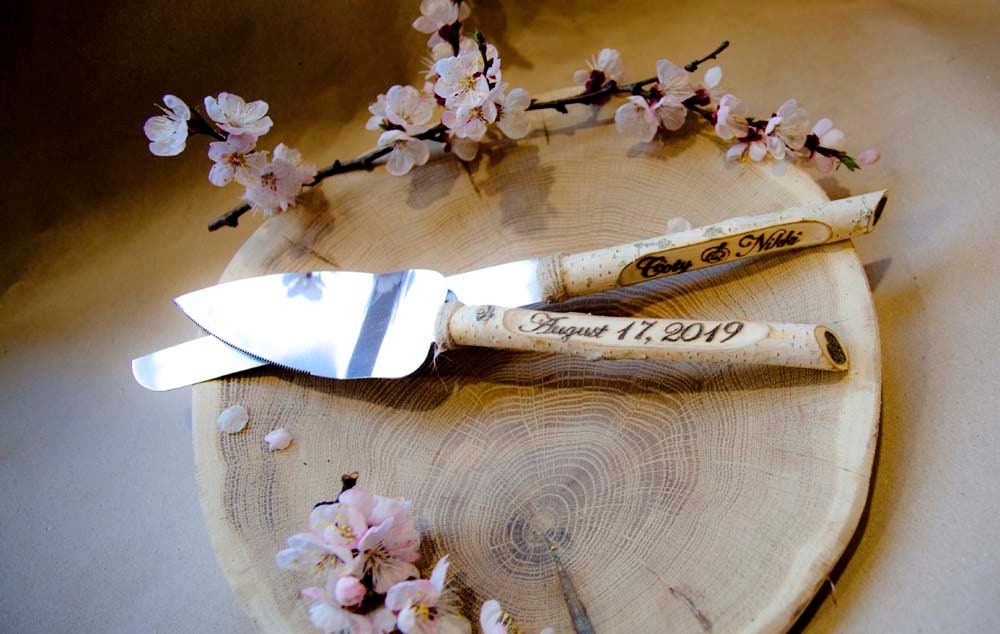 Personalized Knives, Wedding Cake Set/ Wedding Server Set/ Wedding Set ...