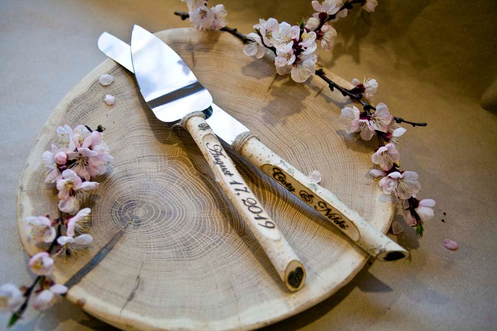 Personalized Knives, Wedding Cake Set/ Wedding Server Set/ Wedding Set ...